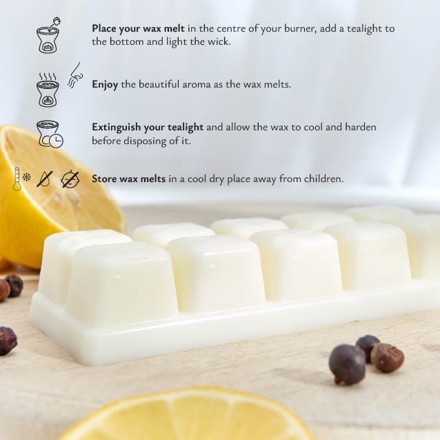 Wax Melt Snap Bar – Juniper Berry & Lemon – Valentte.com